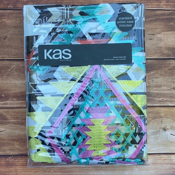 Kas New York | Bedding | Kas Australia Aztec Embroidered Twin Duvet Nwt ...